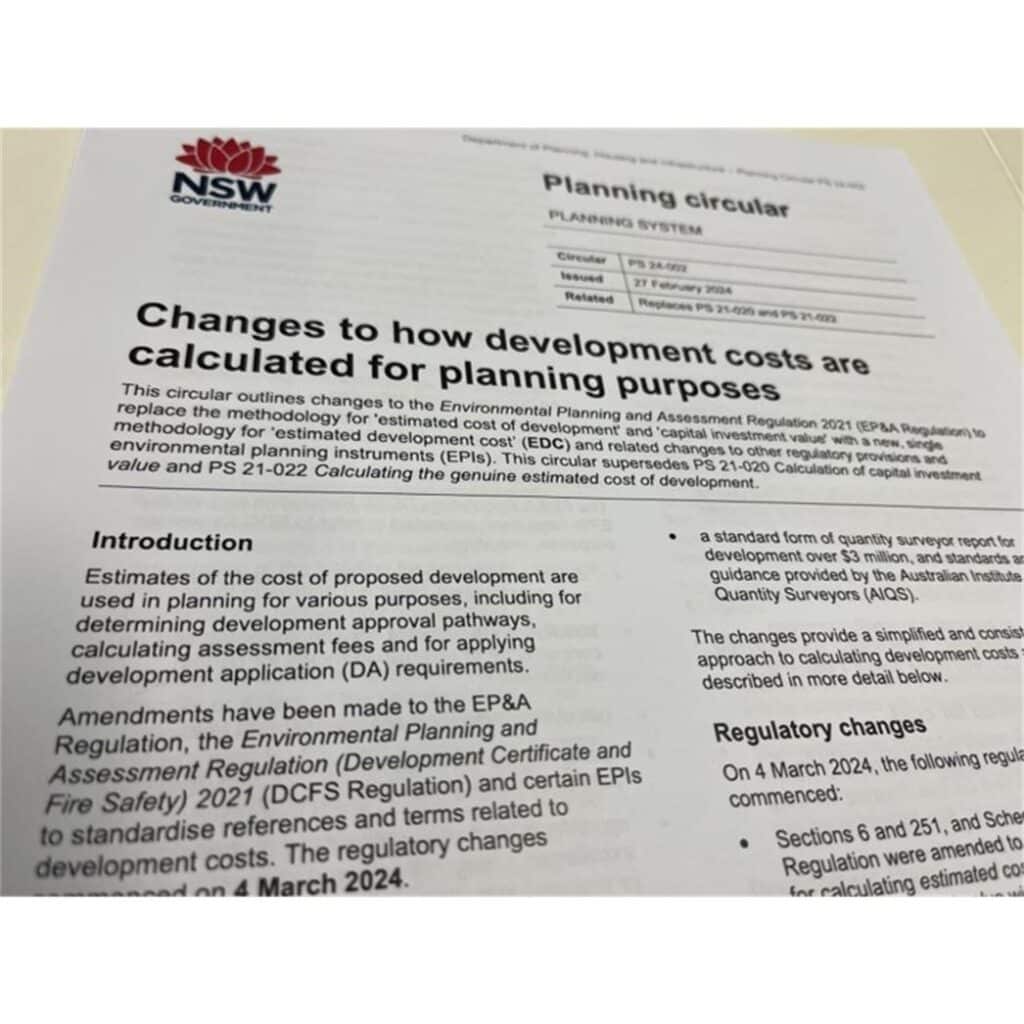 NSW Planning reforms continue - Changes to development cost ...